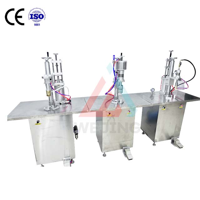 Small Business Semi Automatic Aerosol Can Filling Machine Air Freshener ...
